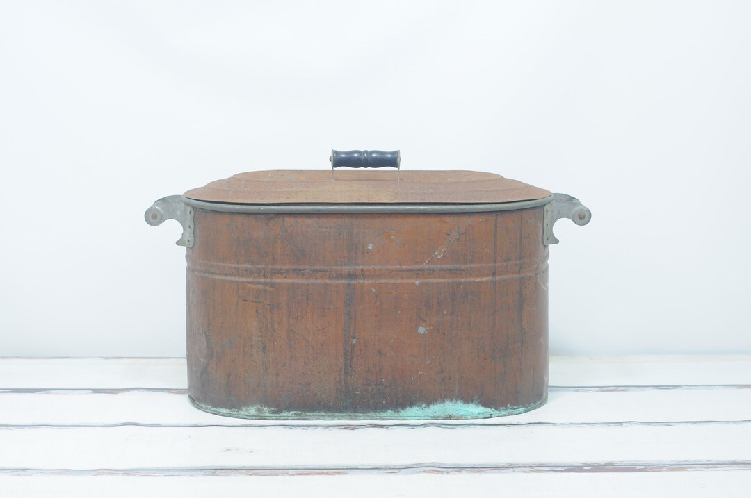 Antique Copper Boiler Copper Tub Copper Wash Tub Copper Primitive ...