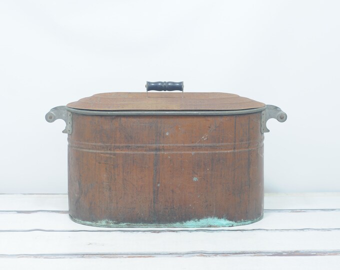 Antique Copper Boiler Copper Tub Copper Wash Tub Copper Primitive ...