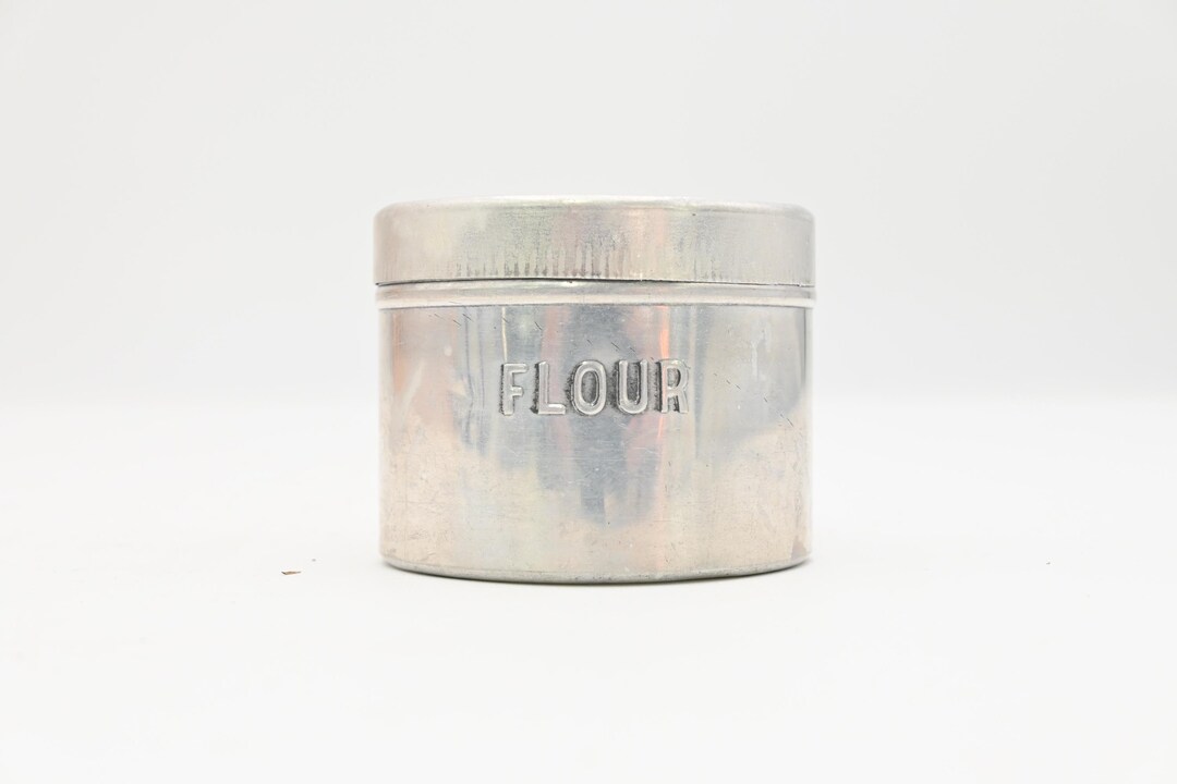 Vintage . Toy Flour Canister Aluminum Pretend Play Flour Can Toy ...