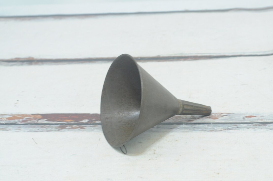Vintage . Zinc Metal Funnel Small Farm Funnel Garage Funnel - Etsy