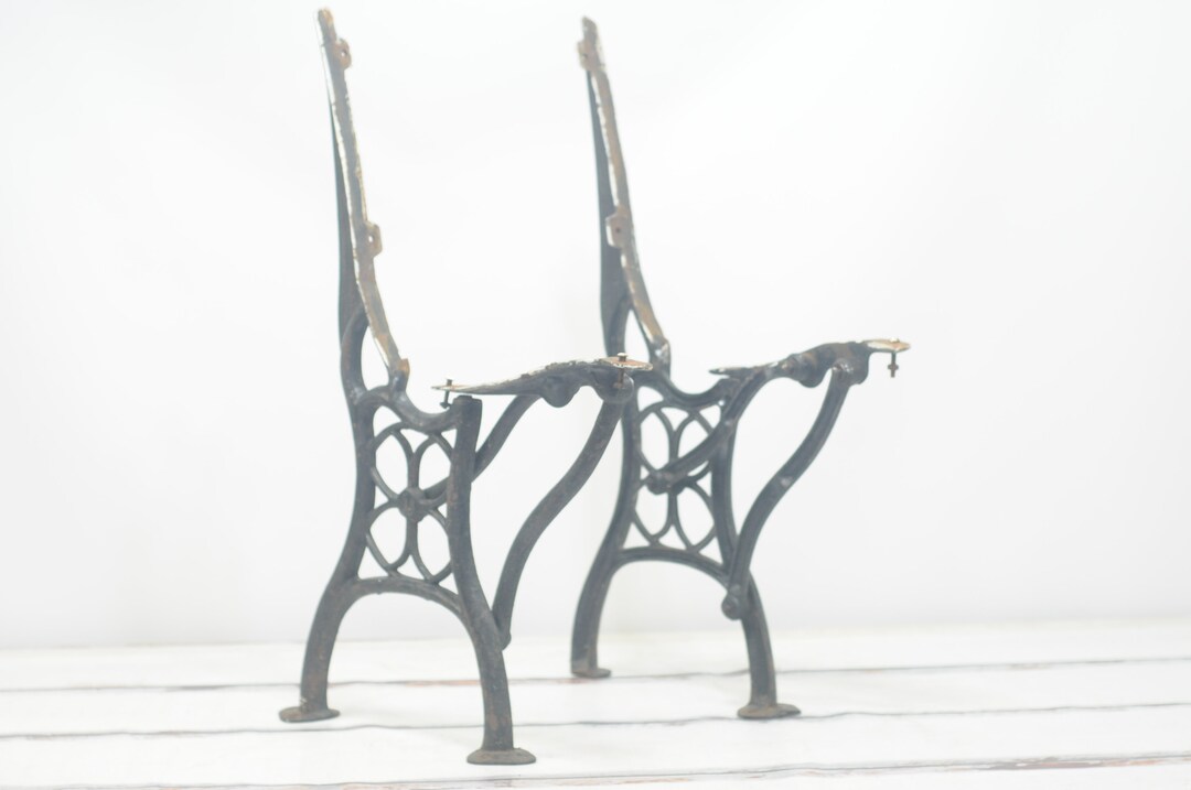 Vintage/antique Ornate Cast Iron Park Bench Legs Patent 1875 - Etsy