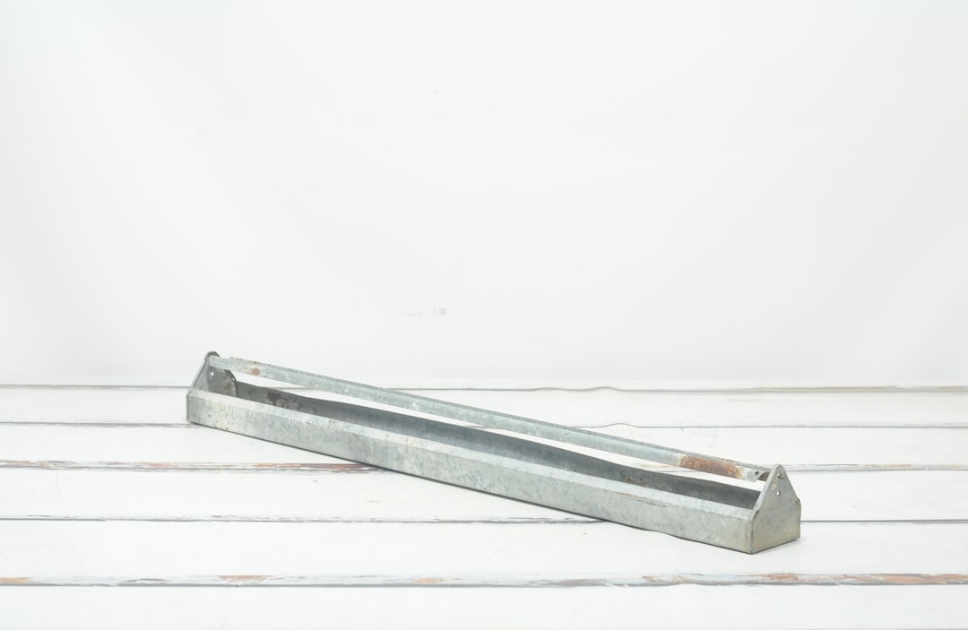 VTG . 36" Galvanized Metal Country Farm Chicken Feeder Trough Tray ...
