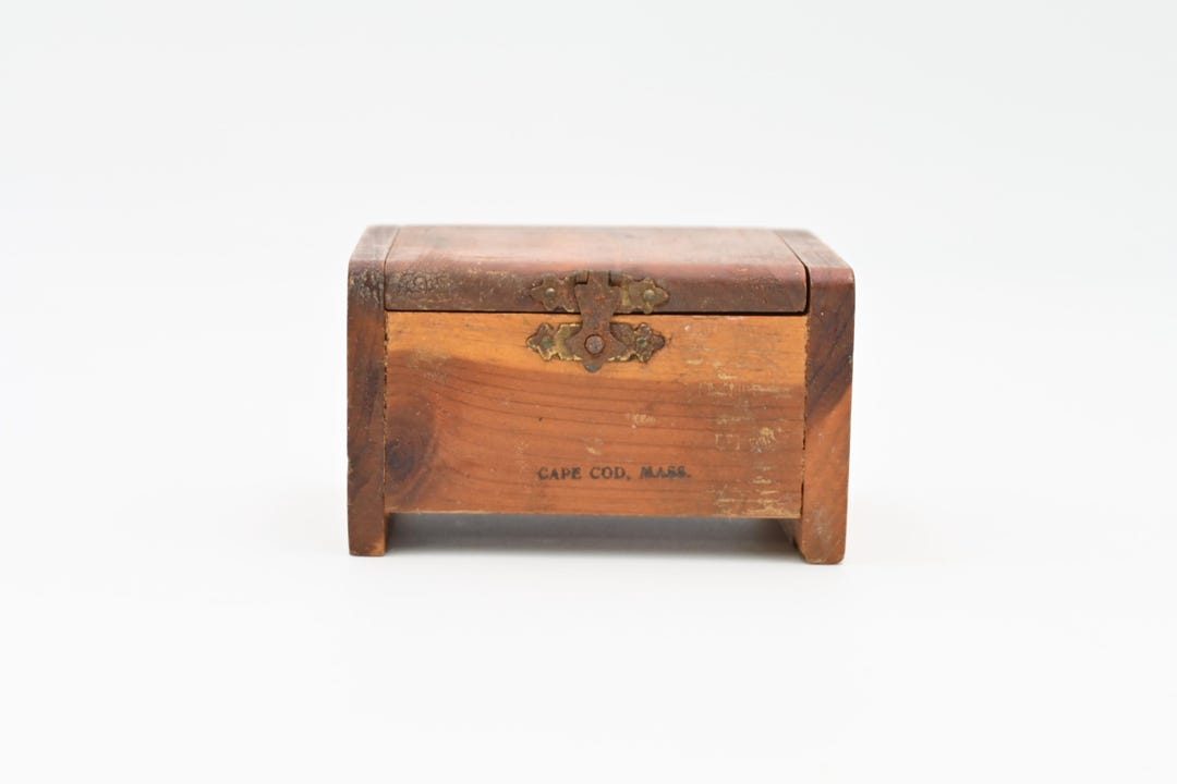 Vintage . 1940s Trinket Box Souvenir Cape Cod Mass. Small Chest - Etsy