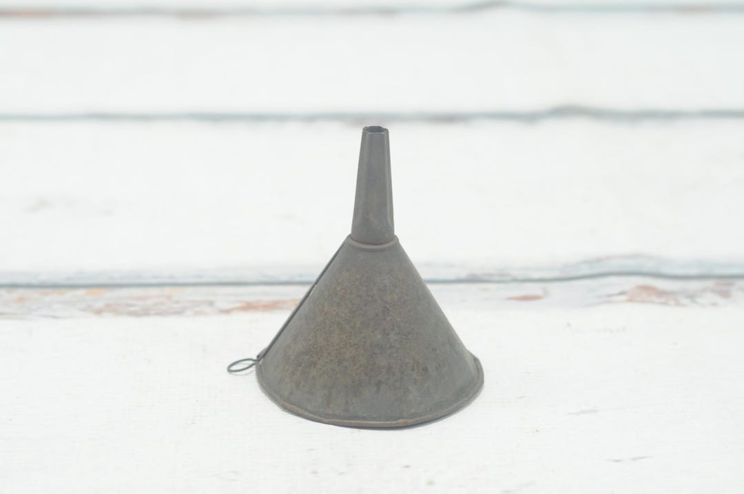 Vintage . Zinc Metal Funnel Small Farm Funnel Garage Funnel Kitchen ...