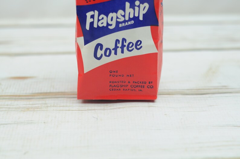 Vintage . Flagship Coffee Bag Flagship Coffee Brand Advertising Cedar ...