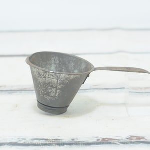 Antique Tin Kitchen Funnel Sifter Sieve Cream Separator Primitive ...