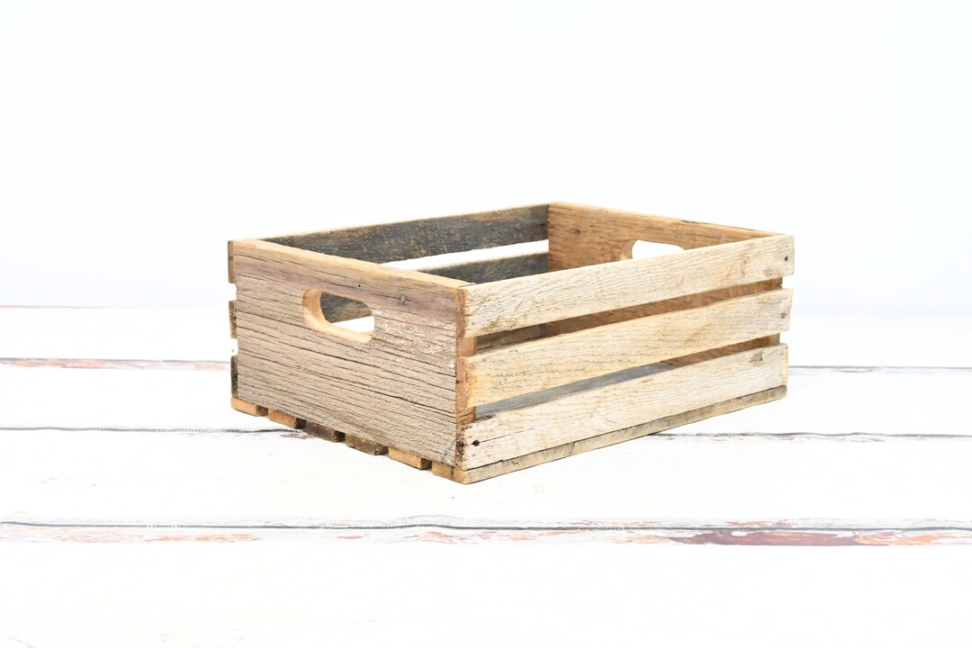 Decorative Slat Side Wood Box Handmade With Antique Barn Wood and Lathe ...