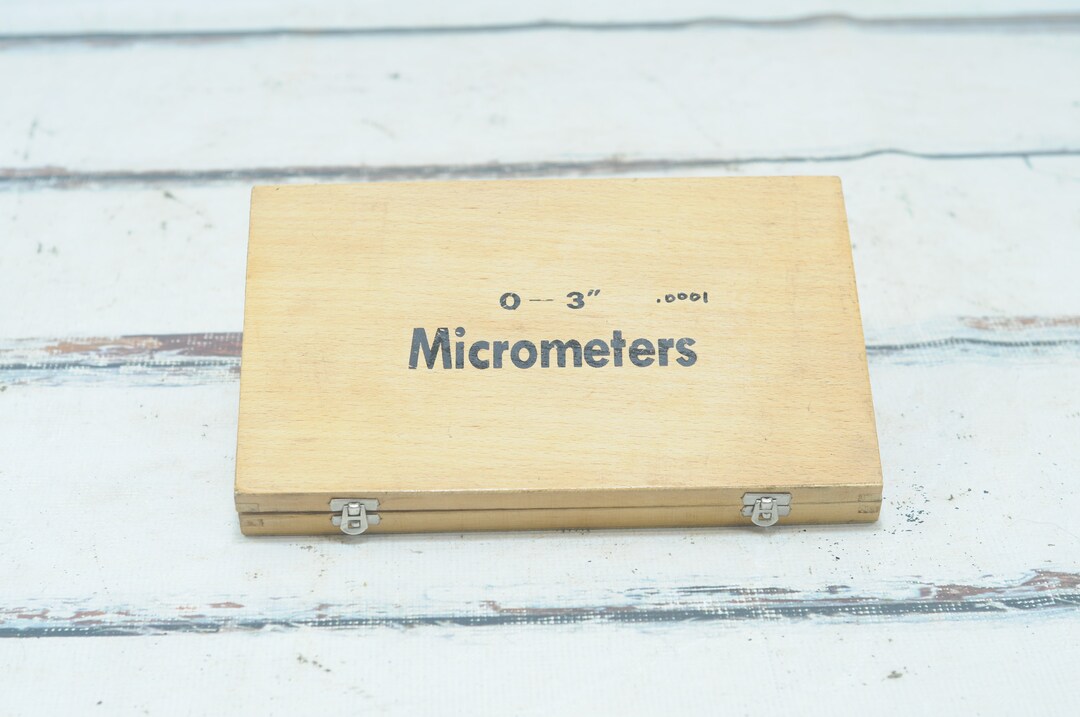 Vintage . Cen-tech Micrometer Set 0" - 3" Made in China Original Wood Case - Etsy