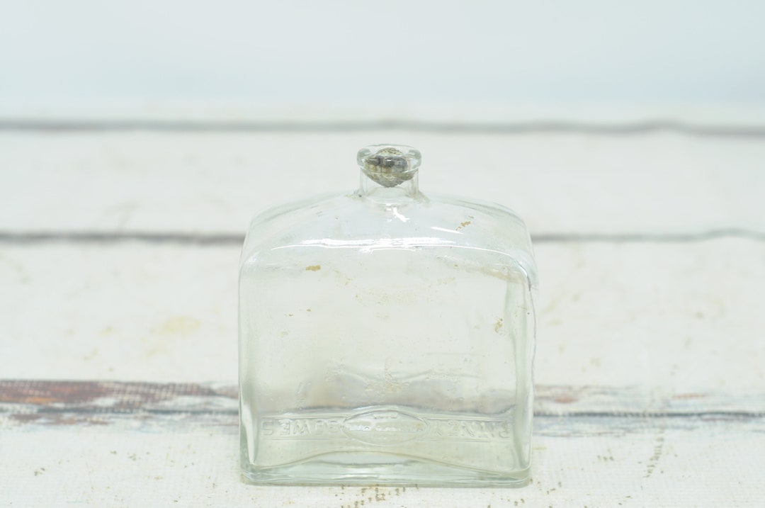 Rare Antique 1920s Pitney Bowes Glass Ink Bottle With Marble for Postal ...