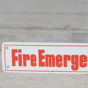 Vintage . Fire Emergency Only Sign One Sided Metal Fire Sign - Etsy