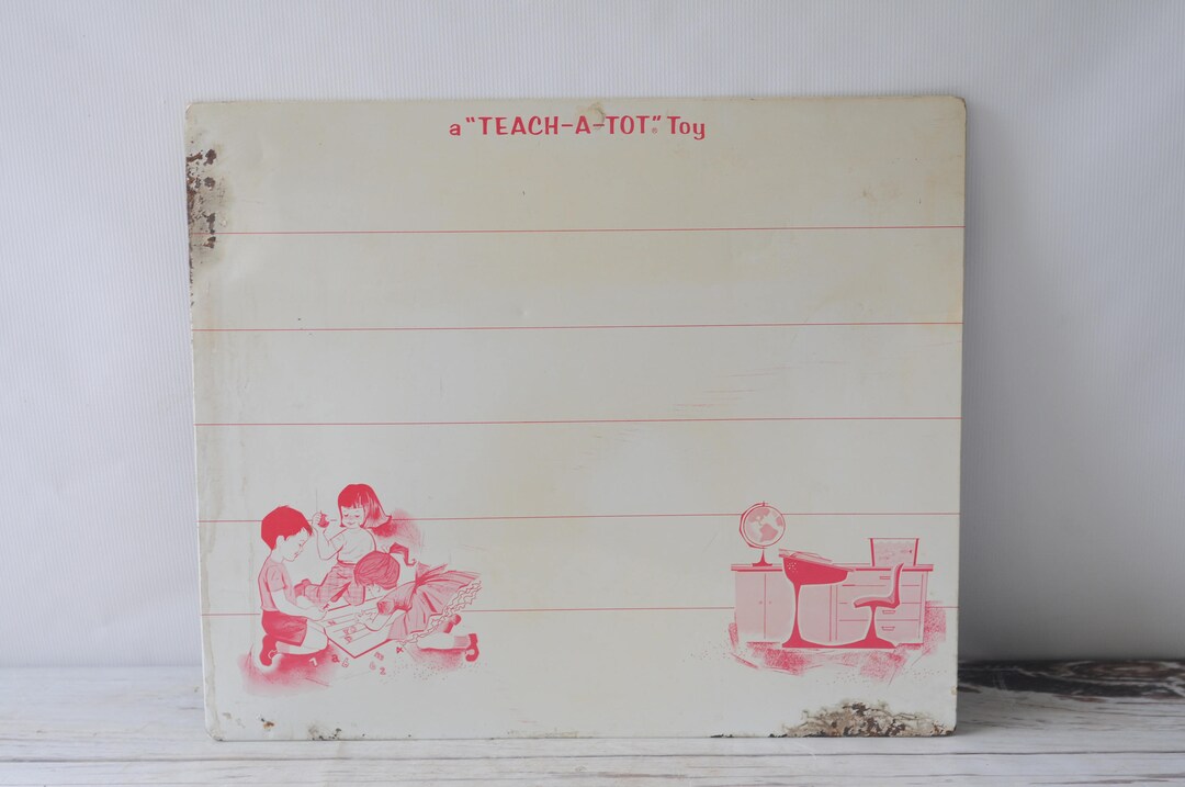 Vintage . Teach-a-tot Board Children's Decor Wall Hanging Wall Plaque ...
