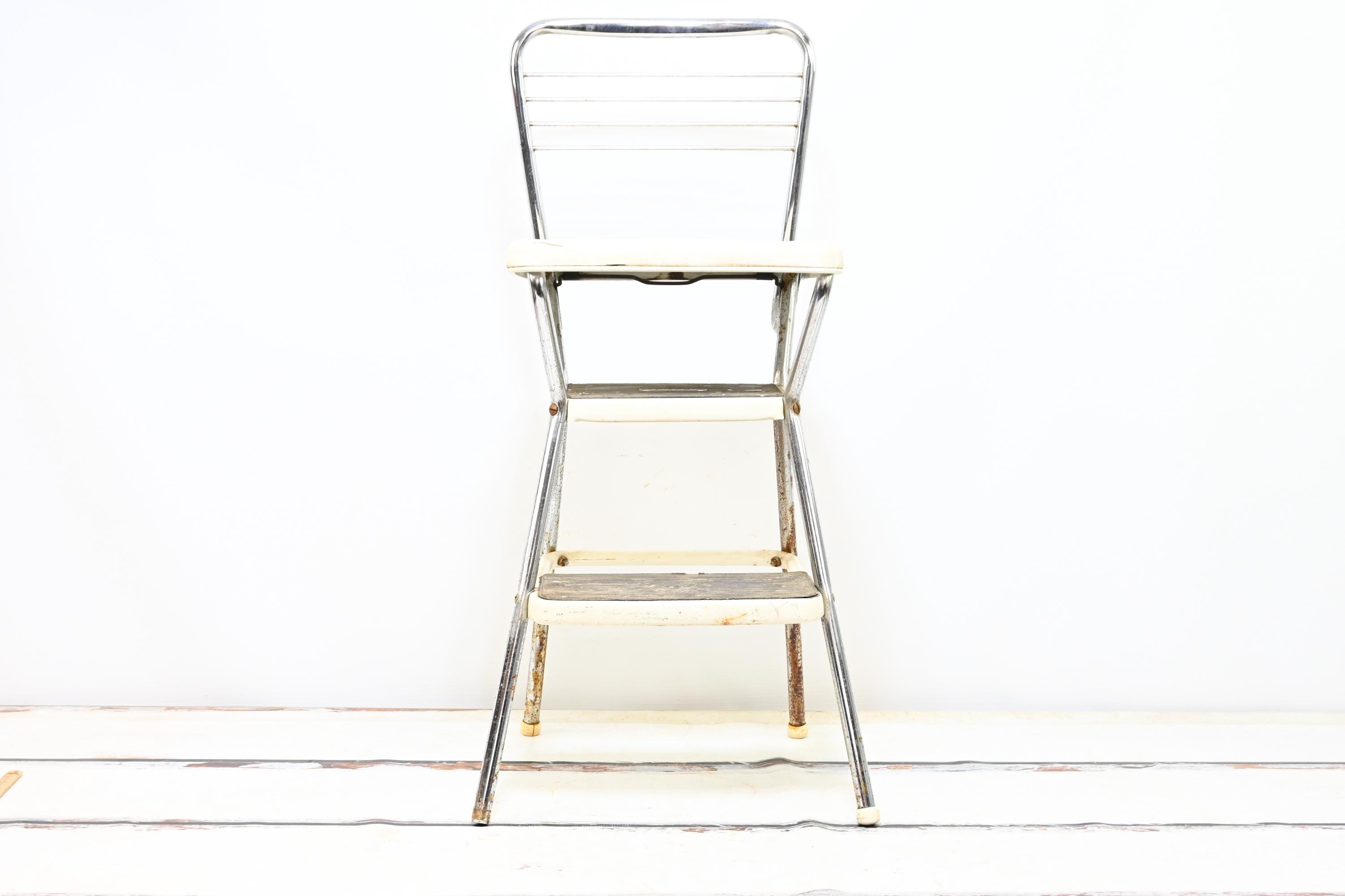 Vintage . Cosco Retro Kitchen Step Stool Flip up Seat Booster 1950s ...