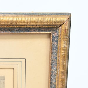 Antique Framed 1890 Colored Etching Darby and Joan by Walter Dendy ...