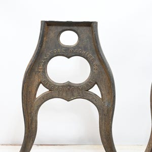 Antique 1880s Rollstone Machine Co Cast Iron Machine Legs Base Lathe ...