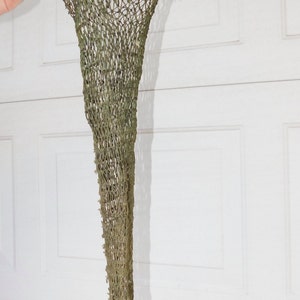 Vintage . Metal and Linen Fishing Net Basket With Clamp - Etsy