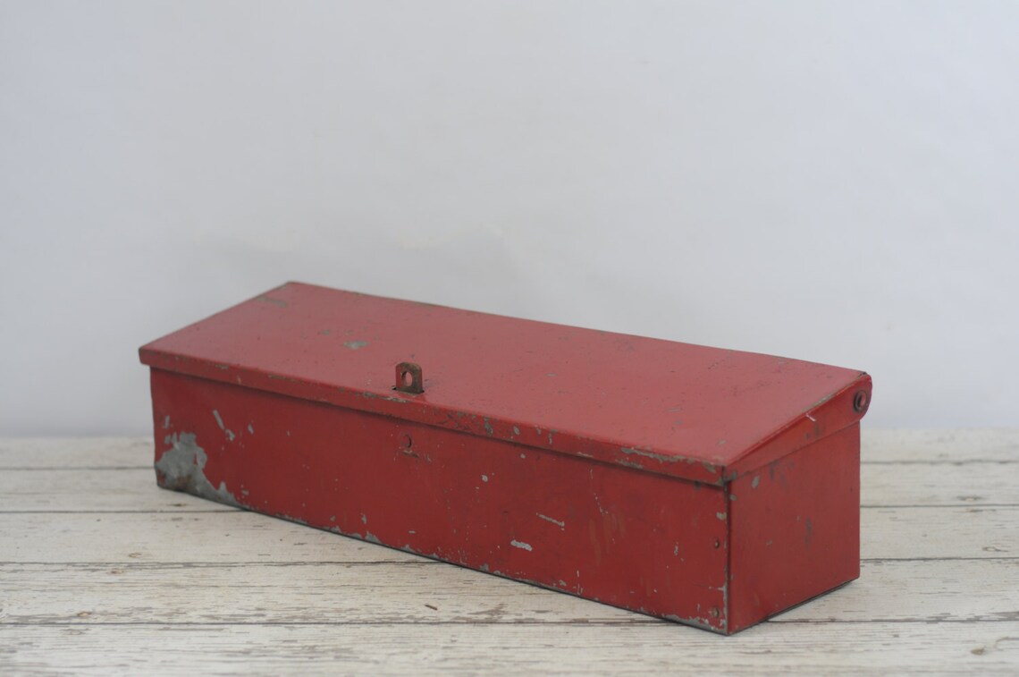 Vintage Metal Toolbox Metal Box Metal Tool Box Metal Parts Box | Etsy