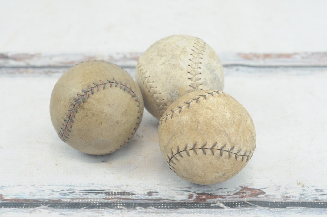 3 Vintage Softballs Official Softballs One is a Dudley Model No SB-12 ...