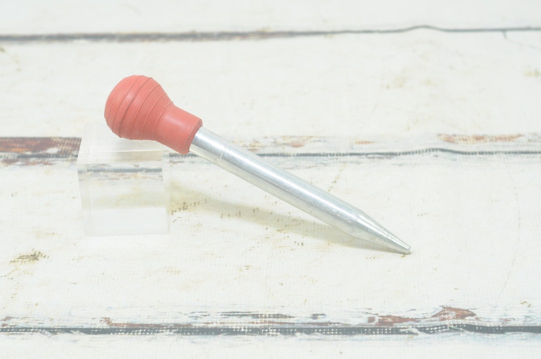 Vintage Aluminum and Red Rubber Turkey Basting Bulb Turkey Baster - Etsy