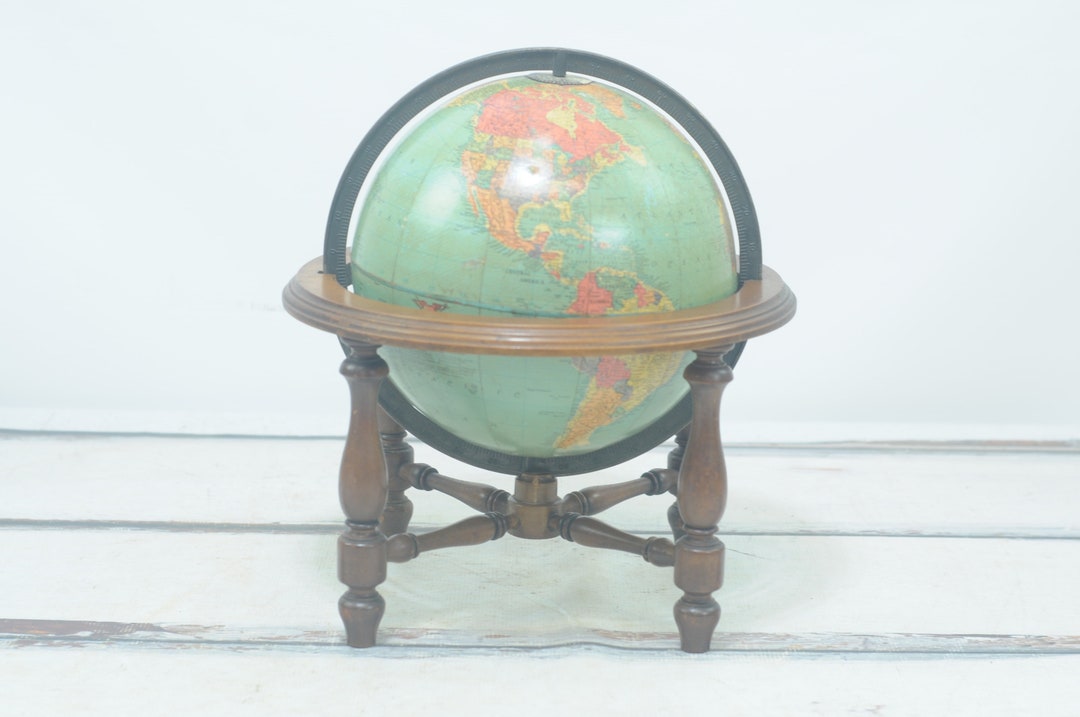 Vintage . Globe Replogle Globe 10 Precision Globe on Wood Table Stand ...