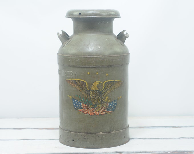 Vintage . Milk Can 8 Gallon Rusty Red Milk Can Cream Can Garden Decor ...