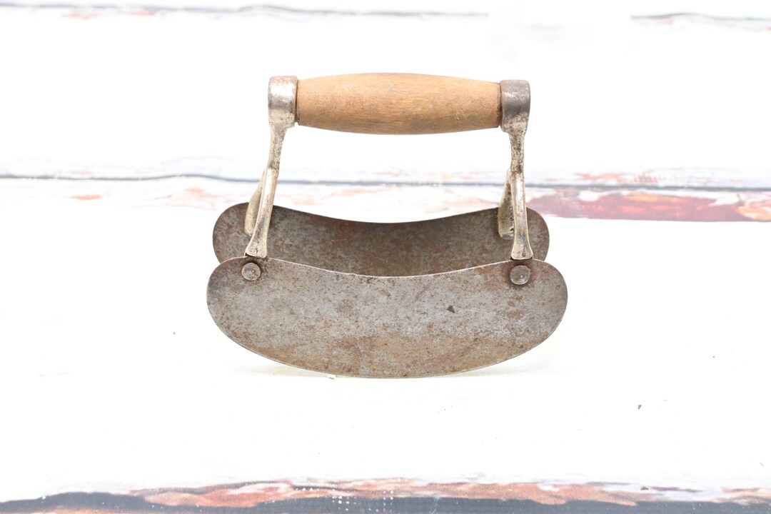 Vintage . Multi Blade Steel Food Chopper Wood Handle Kitchen Utensil - Etsy