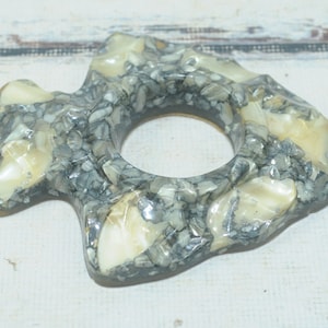 Vintage 70’s Mid-century Lucite Abalone Shell Fish Shaped Ashtray ...