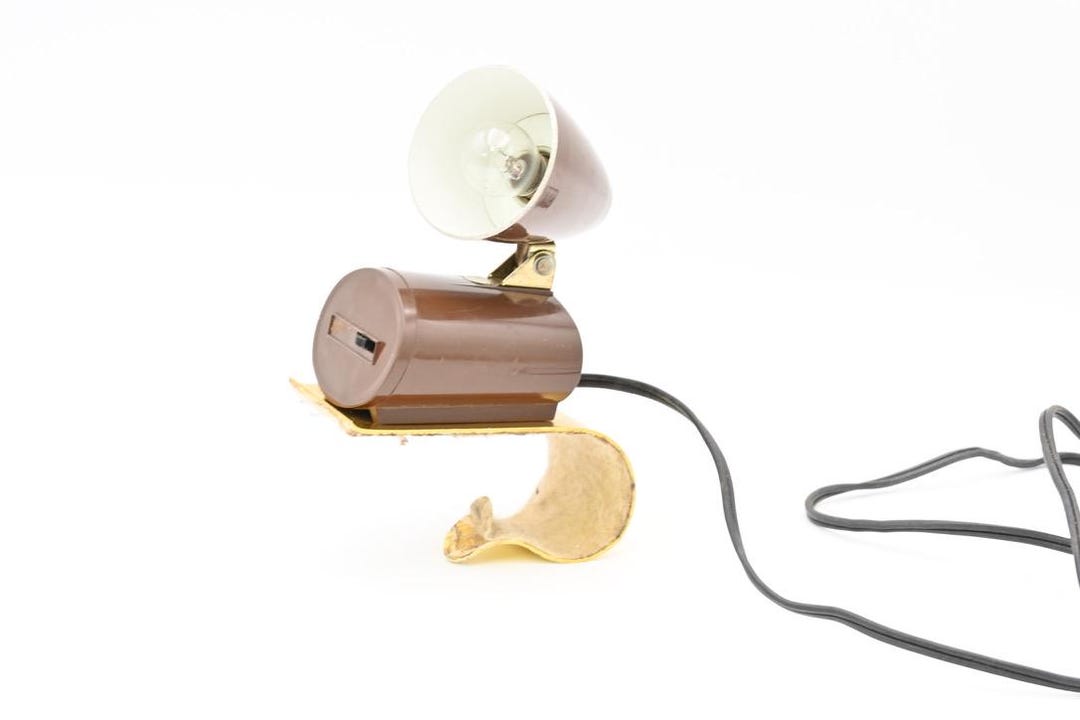 Vintage Tensor Brushed Gold and Brown Headboard Reading Light Lamp ...