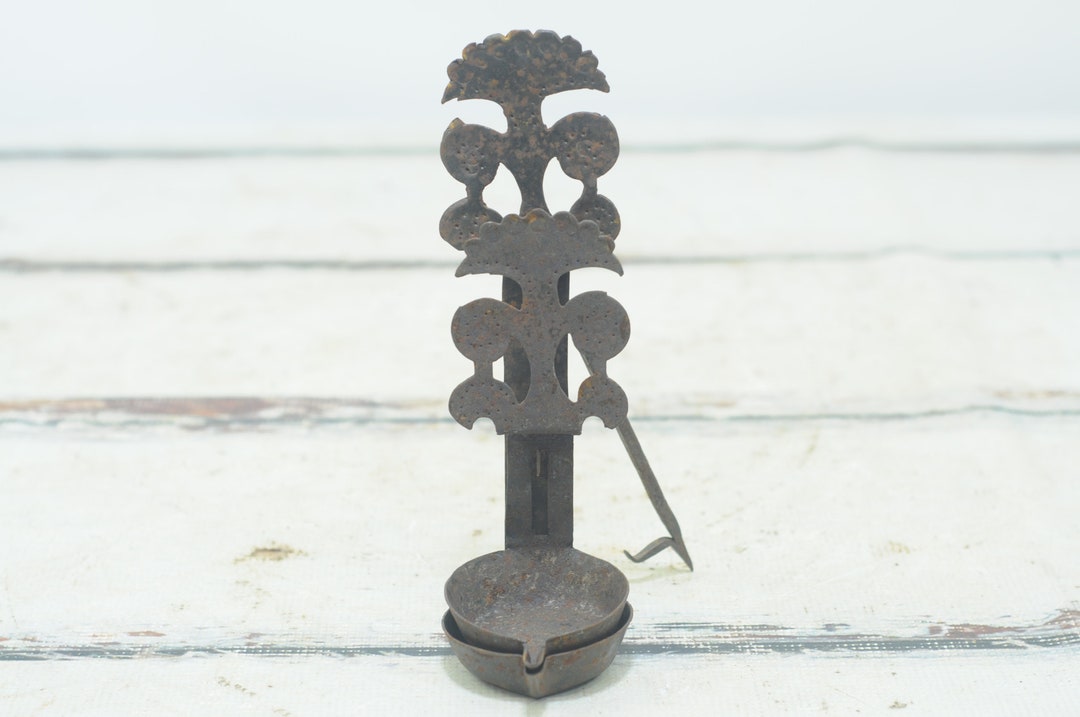 Antique 1700-1800s Wrought Iron and Punched Tin Cruise or - Etsy