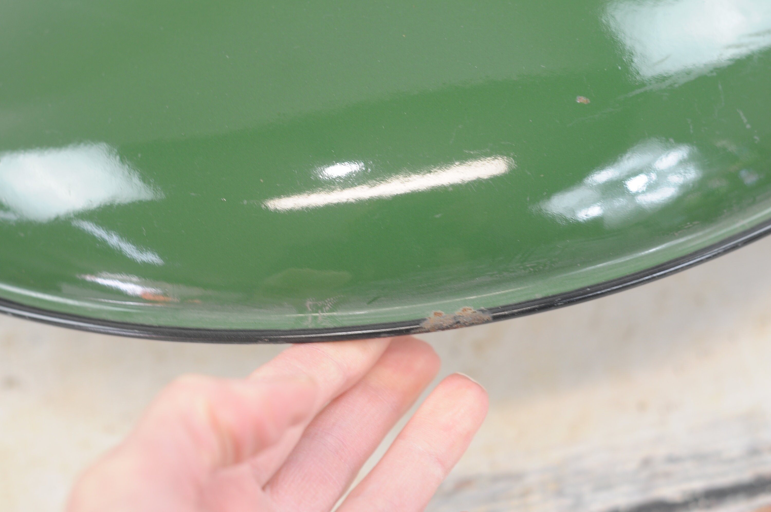 Vintage . Green Porcelain Barn Light Gas Station Light Factory | Etsy