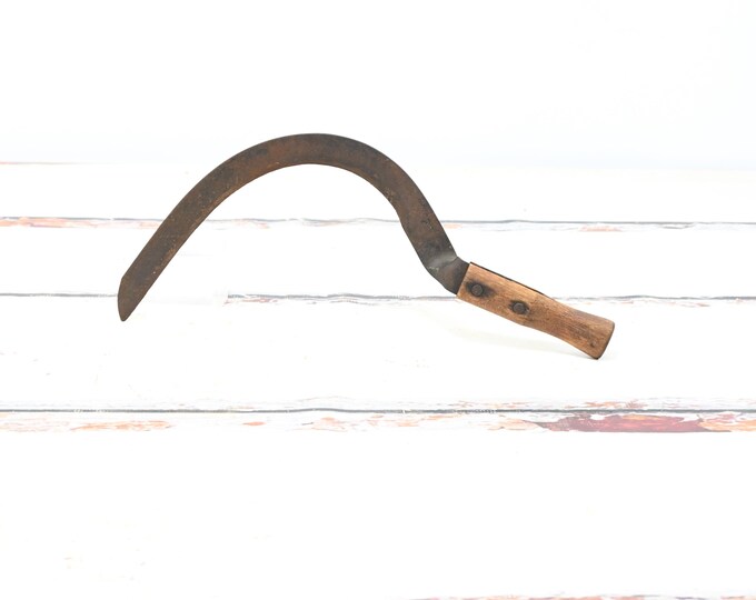 Vintage. Corn Stalk Cutter Sickle Scythe Hand Tool Primitive Farm ...