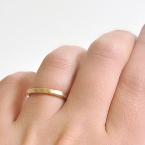 14k Gold Square Wedding Band- Women's Wedding Band- Square Wedding Band ...