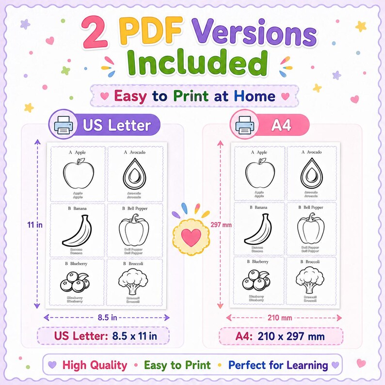 Fruits Vegetables Recognition Worksheets, Children's Picture Book ...