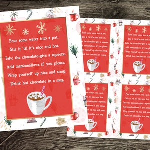 Christmas Hot Chocolate Poem Print Out Instant Download - Etsy