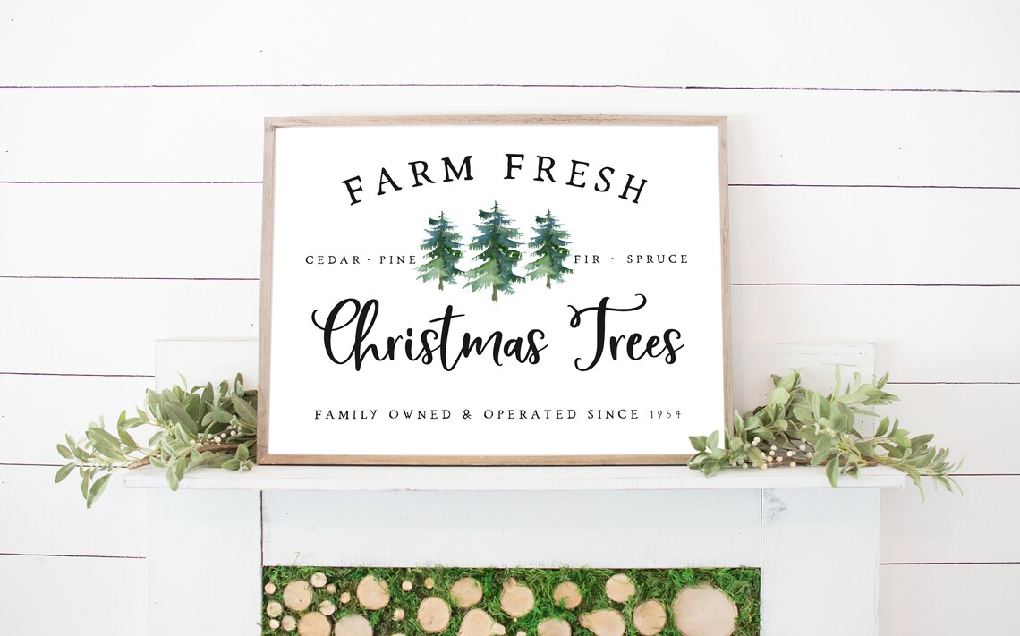INSTANT DOWNLOAD Farm Fresh Christmas Trees - Christmas Printables ...