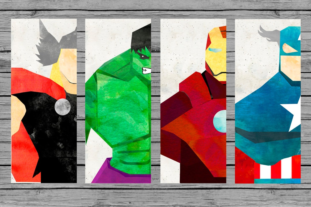 INSTANT DOWNLOAD Avengers Digital Print Bundle Iron Man Captain America ...