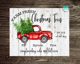 INSTANT DOWNLOAD Farm Fresh Christmas Trees Christmas | Etsy