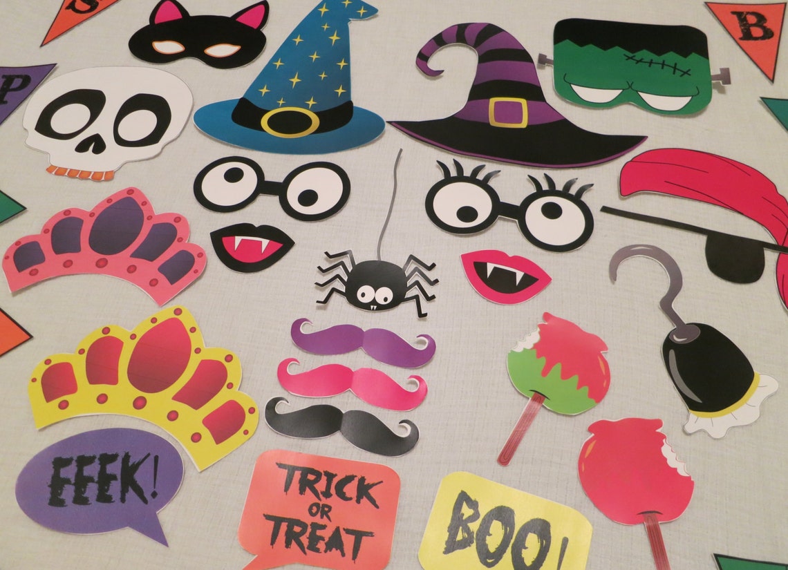 PDF Halloween Photo Booth Props Printable DIY - Etsy