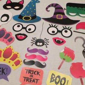 PDF - Halloween Photo Booth Props - Printable DIY - Etsy
