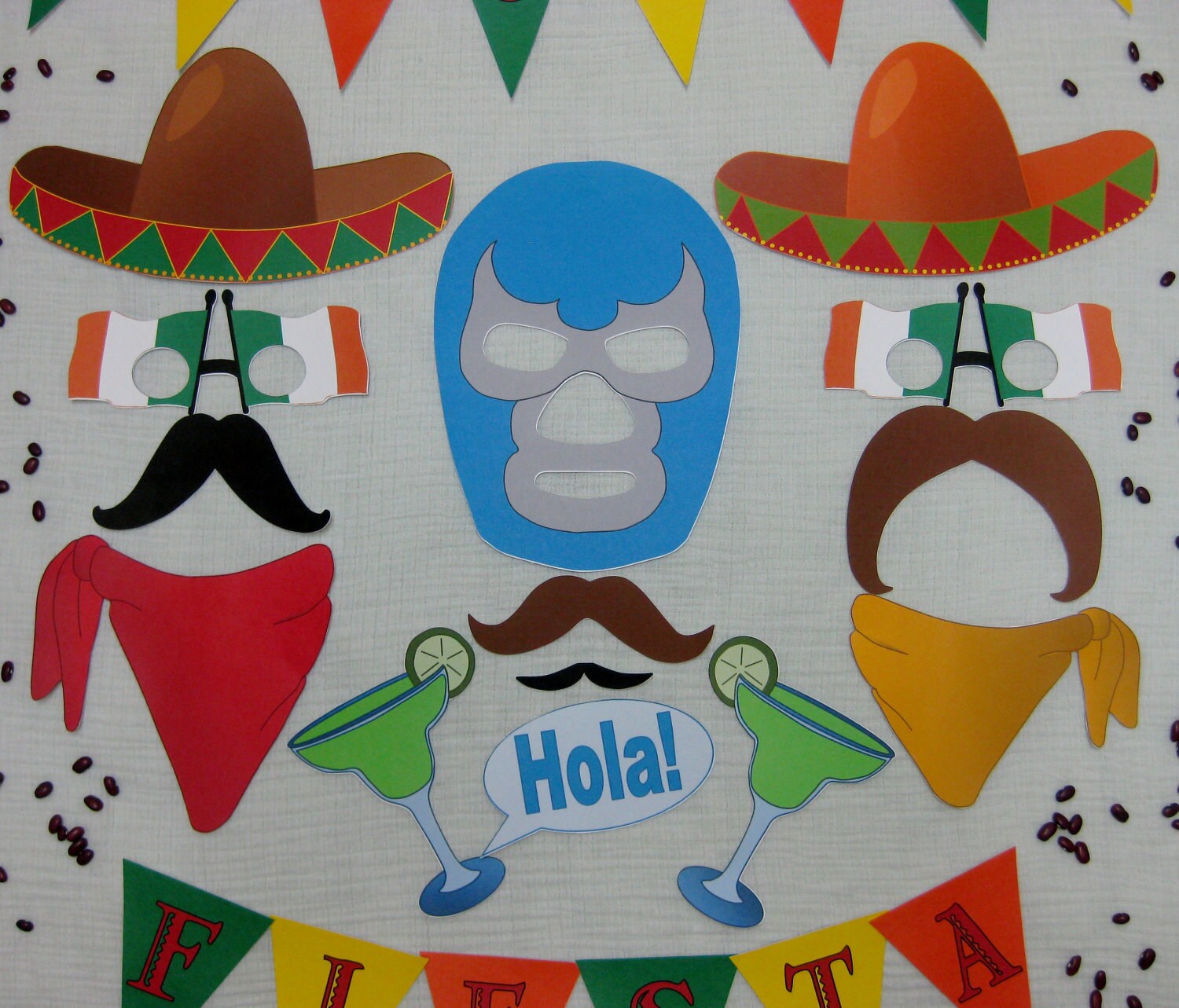 PDF - Cinco De Mayo Photo Booth Props/decorations/craft - Printable DIY ...