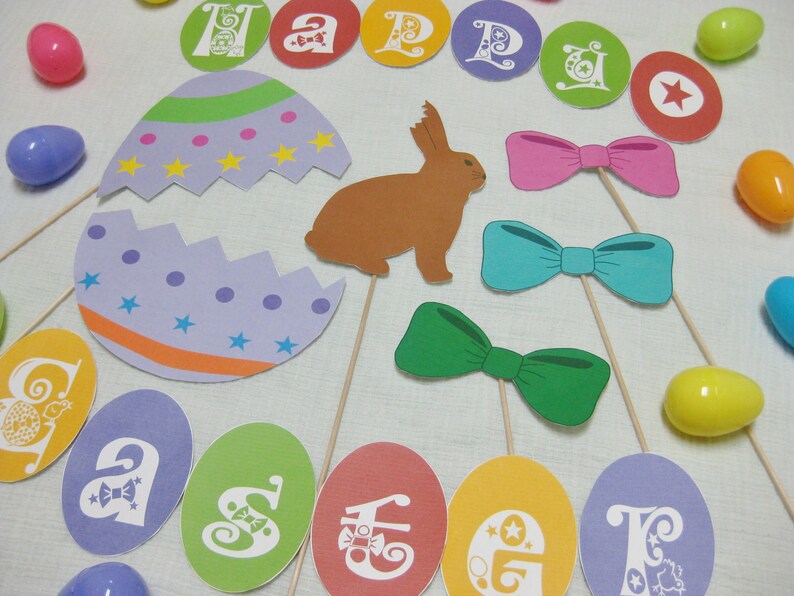 PDF - Easter Photo Booth Props/decorations/craft - Printable DIY - Etsy