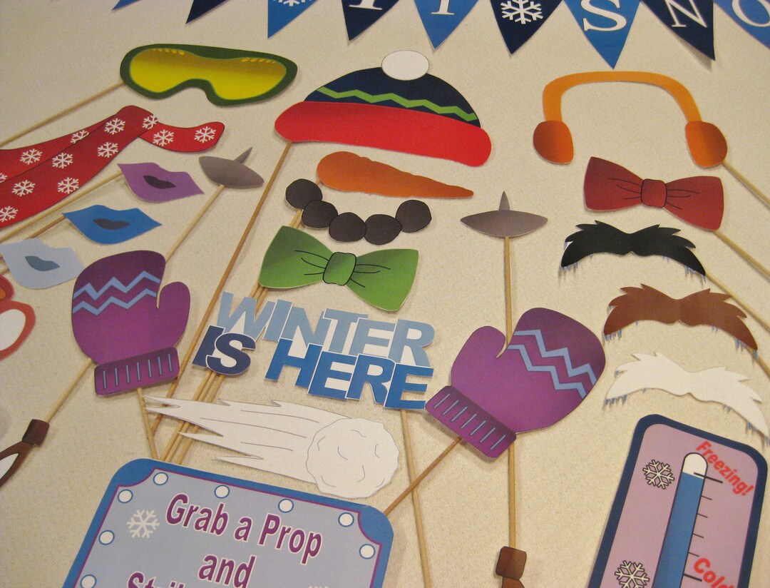 WINTER Wonderland Photo Booth Props - INSTANT DOWNLOAD - Etsy
