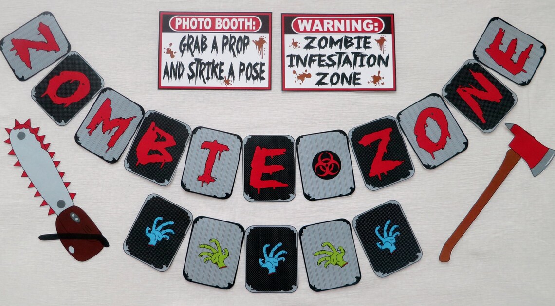 Zombie Apocalypse Photo Booth Props - INSTANT DOWNLOAD - Etsy