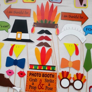 Thanksgiving Day Photo Booth Props - INSTANT DOWNLOAD - Etsy