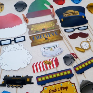 Christmas Train Photo Booth Props (winter Express Train Name) - INSTANT ...