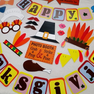 Thanksgiving Day Photo Booth Props - INSTANT DOWNLOAD - Etsy