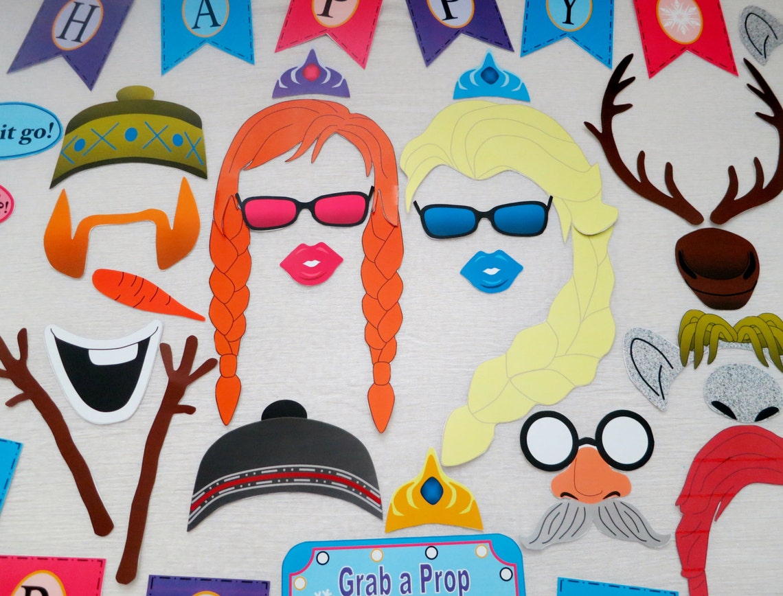 PDF Frozen Winter Photo Booth Props for Birthday Party - Etsy