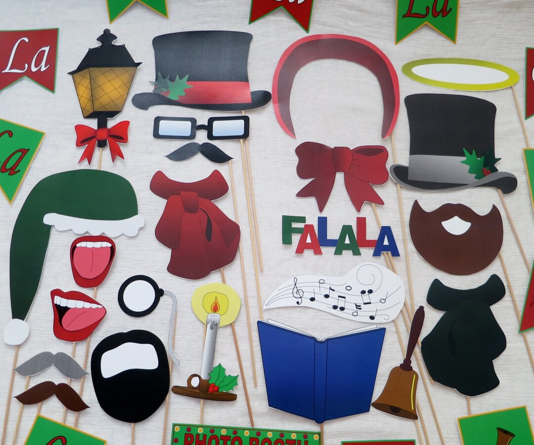 Christmas Caroling Photo Booth Props - INSTANT DOWNLOAD - Etsy
