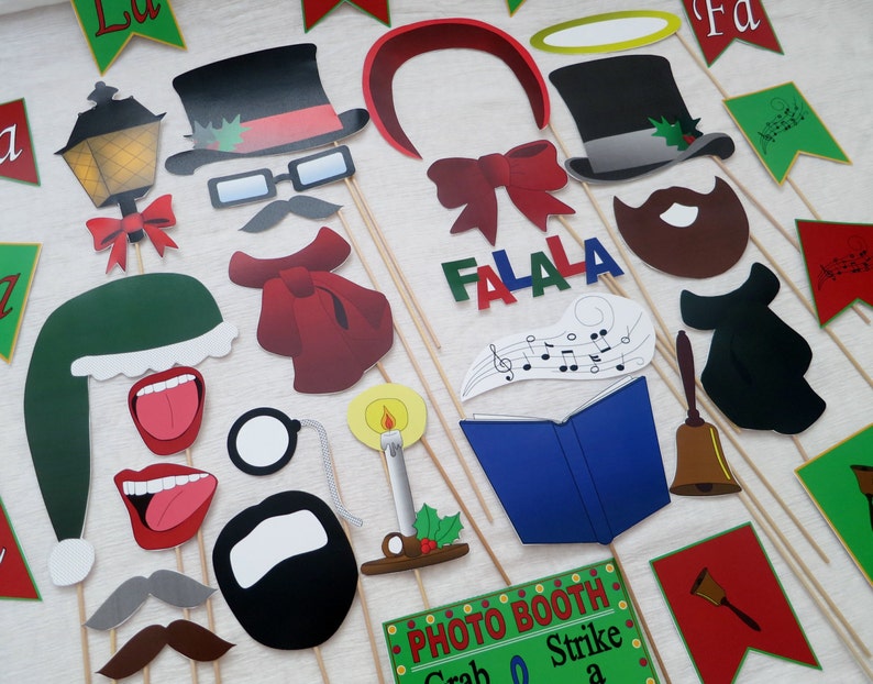 Christmas Caroling Photo Booth Props - INSTANT DOWNLOAD - Etsy