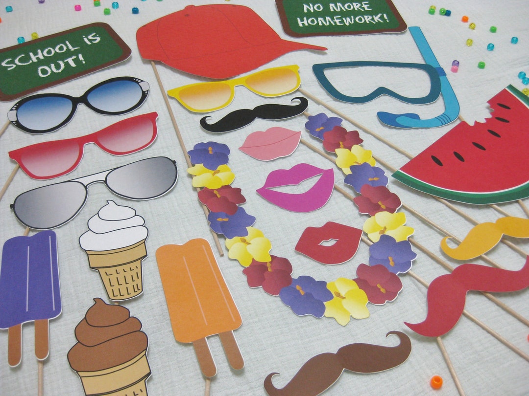 PDF - Summer / End of School / End of Year Photo Booth Props ...