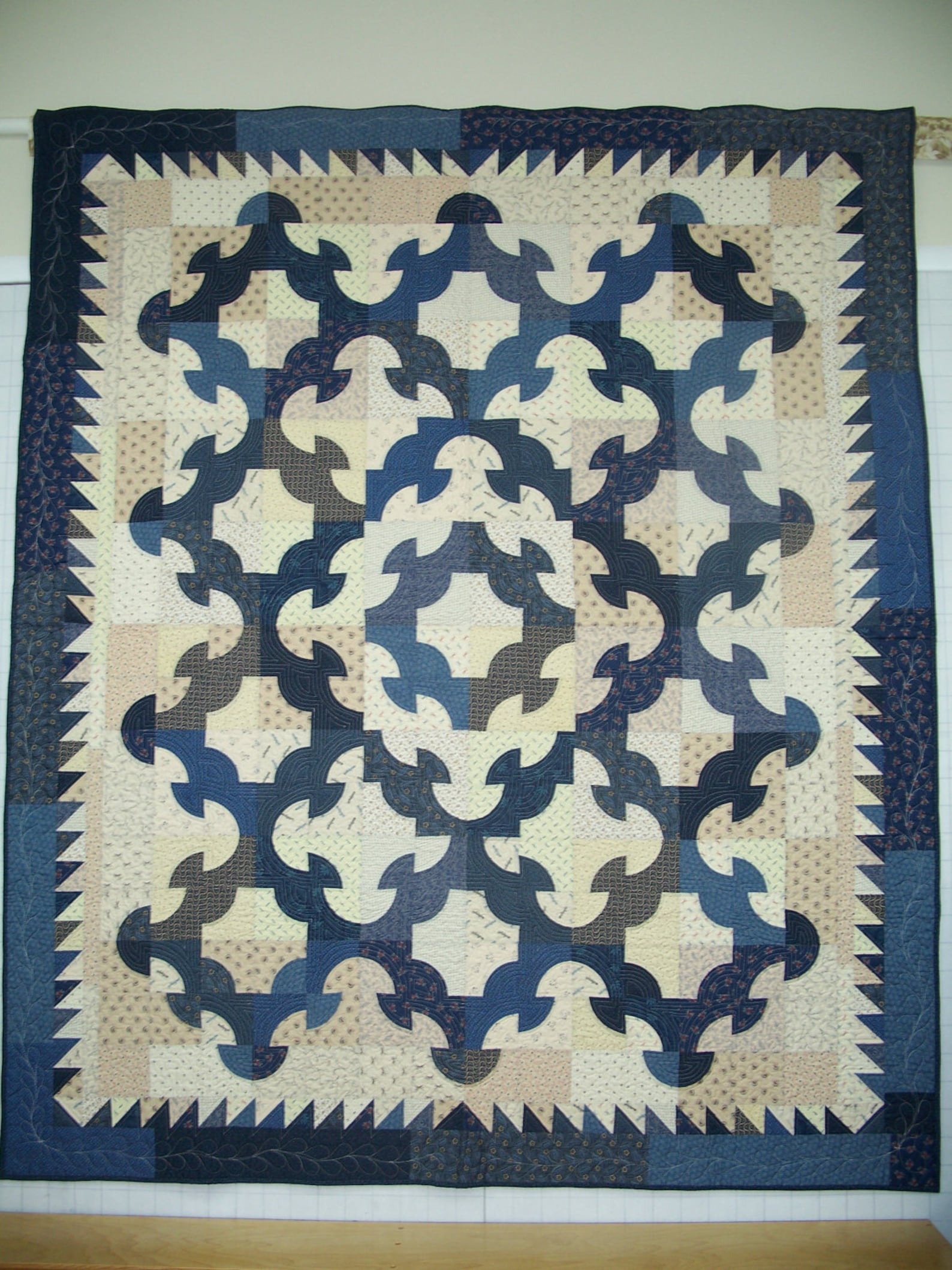 Drunkard's Path Variation Quilt - Etsy